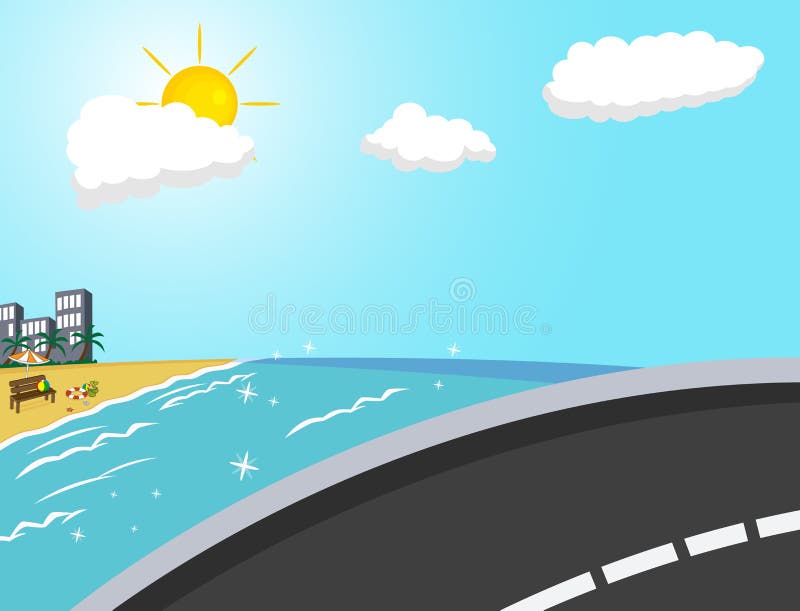 Cartoon Beach Walk Stock Illustrations – 980 Cartoon Beach Walk Stock ...