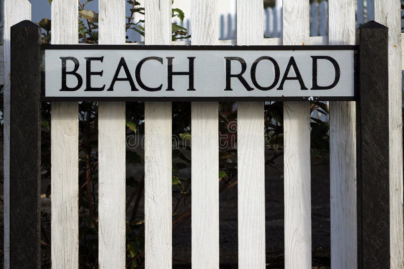 BEACH ROAD road sign stock photo. Image of houses, shoreham - 88884866