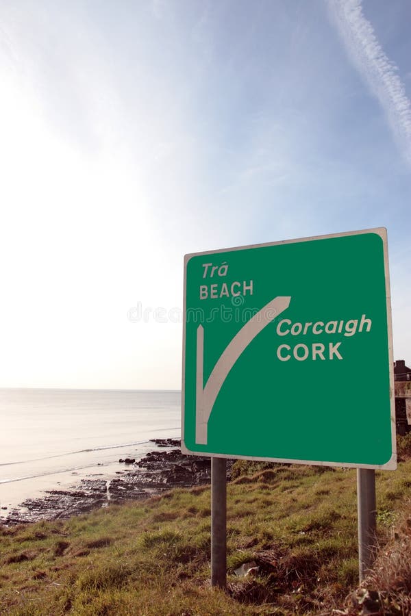 Beach road sign stock photo. Image of county, ireland - 15622008