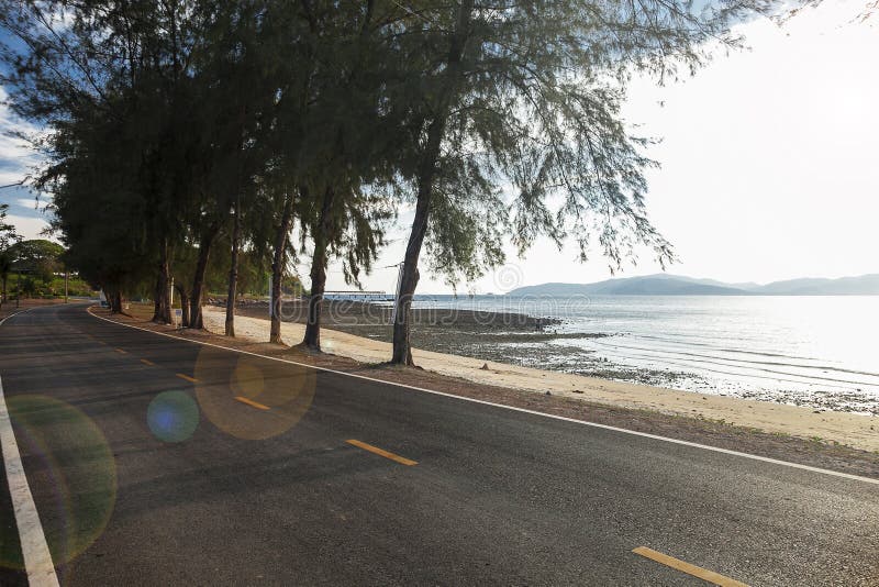 Beach road stock image. Image of outdoor, breeze, tree - 96408541