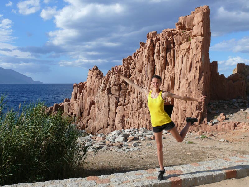 Beach of Rocce Rosse - Arbatax - Sardinia Stock Photo - Image of ...