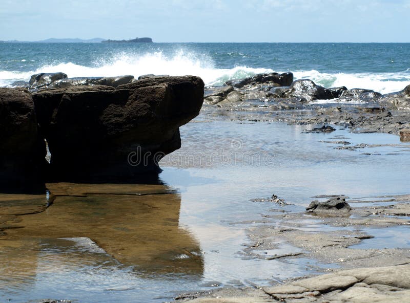 Beach Rock stock photo. Image of pool, island, ripples - 7237992