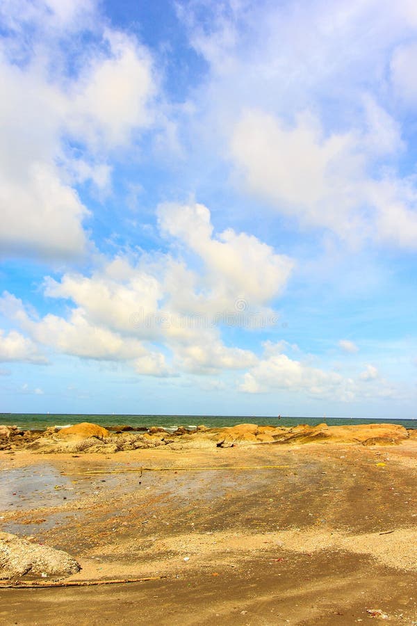 The beach rock stock photo. Image of tornado, summer - 90037892