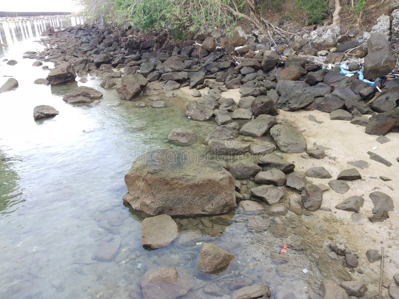 Beach Rock Behind the Hotel at Labuan Bajo Stock Image - Image of bajo ...