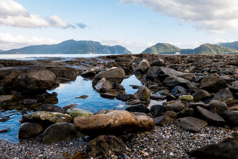 Beach rock scenery stock image. Image of blue, beach - 68123005