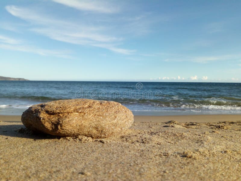 Beach rock stone stock photo. Image of landskape, travel - 183835126