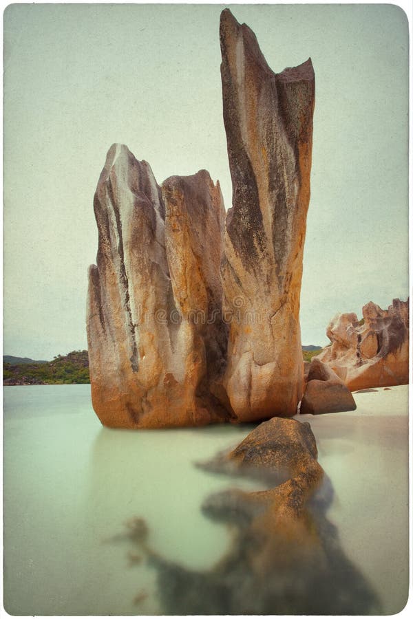 Beach and Rock stock photo. Image of palm, meditate, beach - 50676238