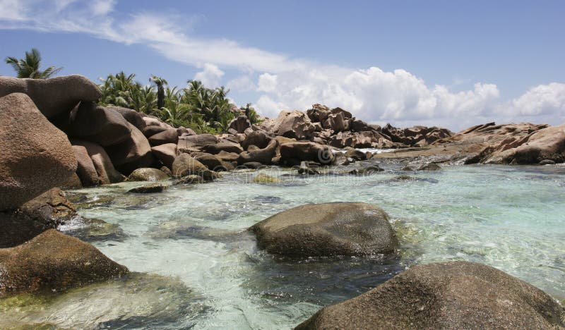 Beach with Rocks stock photo. Image of remote, rock, island - 2534766