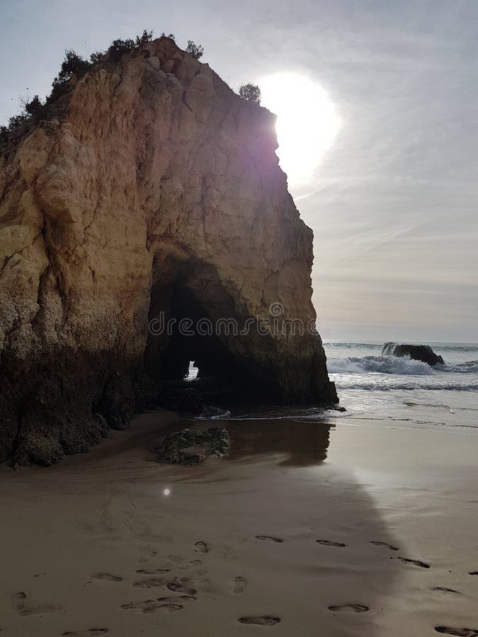 Playa Della Roccha, Portimao Stock Image - Image of playa, caves: 115327237
