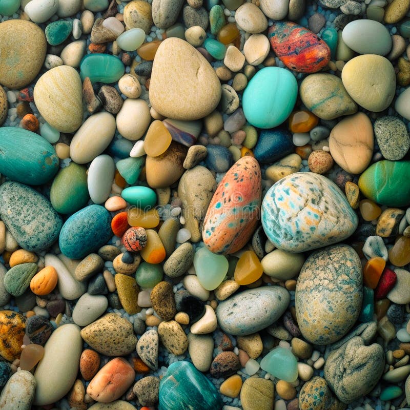 Beach Rocks Craft Paper. Generative AI Stock Illustration ...