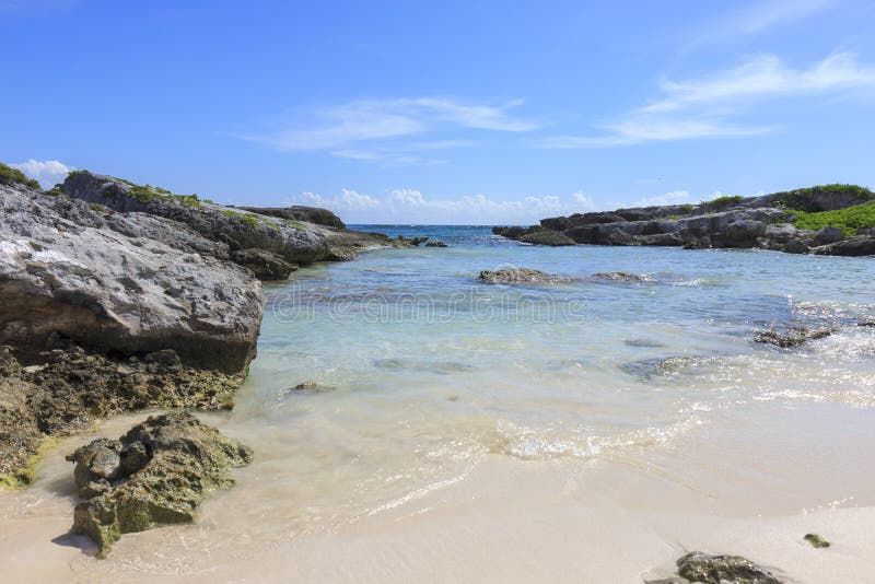 Beach with Rocks stock photo. Image of clear, coast, calm - 64731118