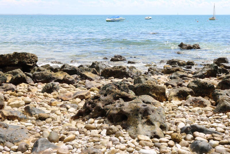 Beach rocks stock photo. Image of arrabida, rocks, rocky - 107615610