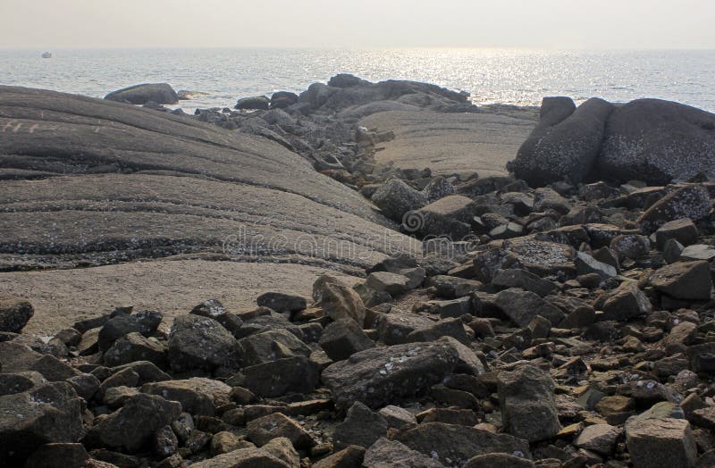 Beach rocks stock photo. Image of swimming, shining, romantic - 34829004