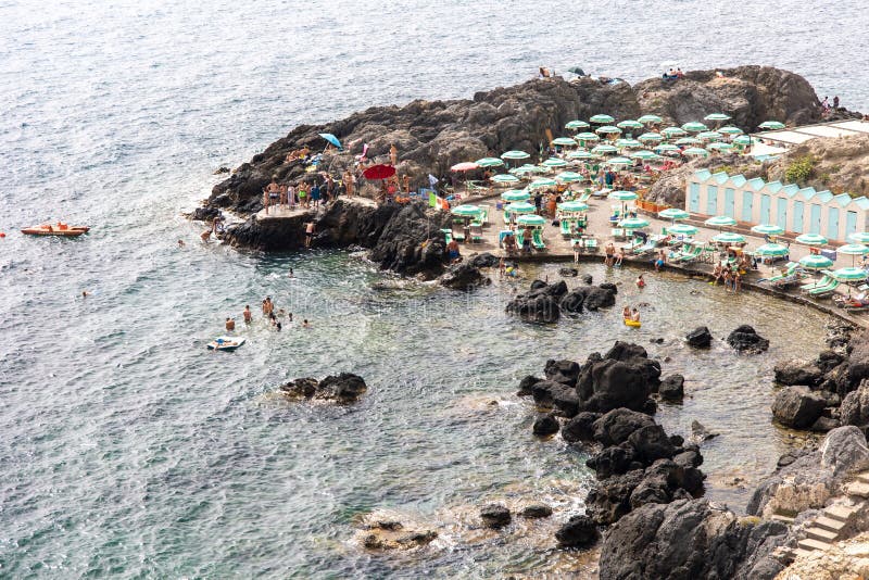 Beach between the Rocks in Talamone Italy Editorial Photography - Image ...