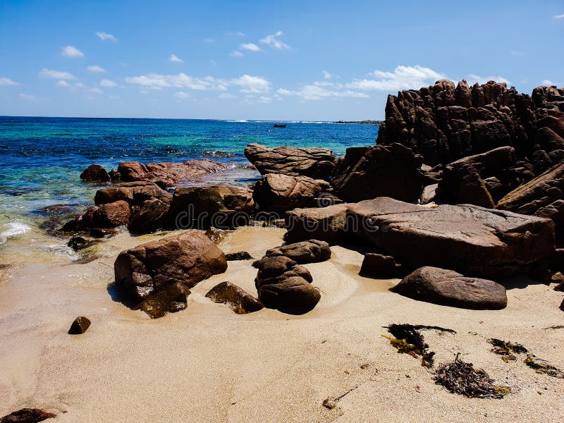Beach rocks stock image. Image of beach, water, nature - 162822917