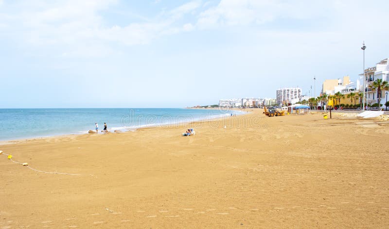 Beach in Rota, Spain stock image. Image of city, summer - 24992409