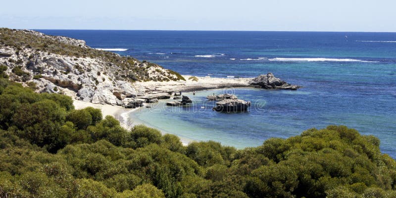 Beach on Rottnest Island Near Perth, Australia Stock Photo - Image of ...