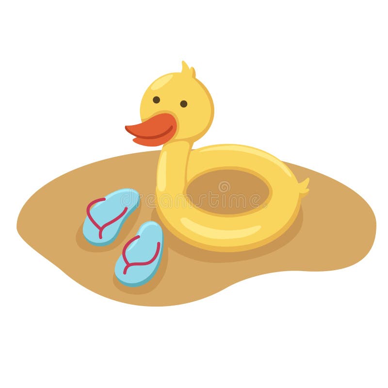 Beach rubber duck stock illustration. Illustration of tourism - 44362721