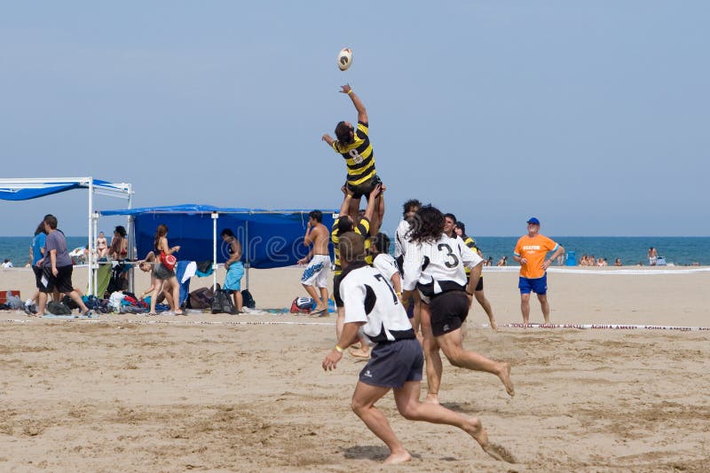 Beach Rugby editorial photography. Image of spain, outside - 15019937