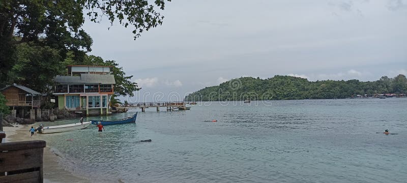 Beach Sabang Iboih Beutiful Indonesia Stock Image - Image of boat ...