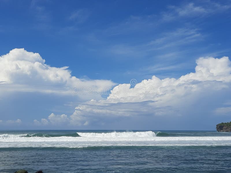 Beach Sadranan sky stock photo. Image of vacation, cloud - 265185286