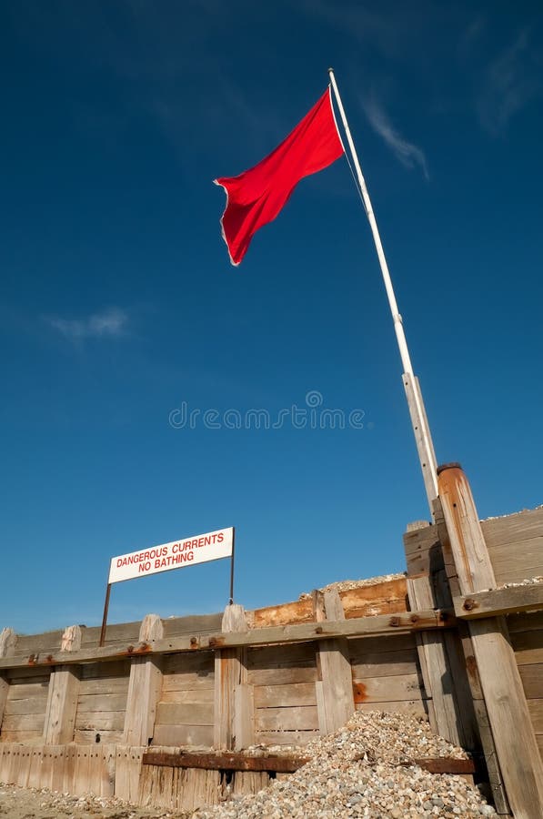 Red Flag of Danger stock photo. Image of flags, sign - 35133592