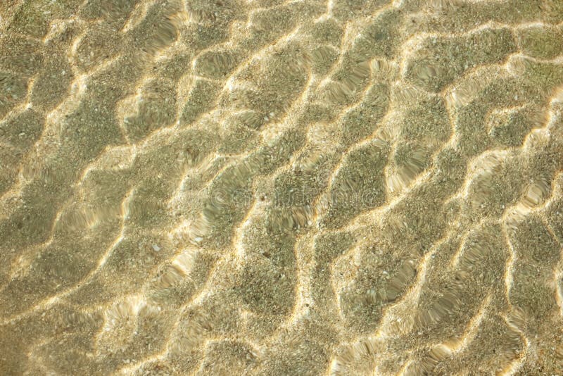 Shallow Water Ripple on Beach Bottom Golden Sand Texture Stock Image ...