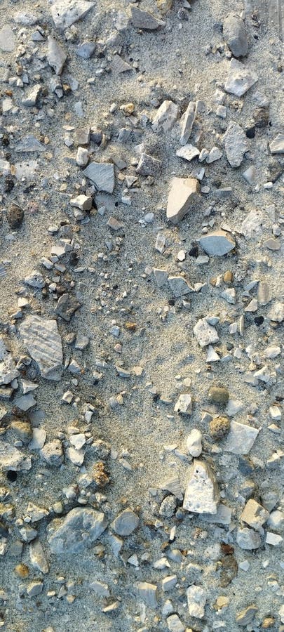 Beach Sand and Crushed Concrete Gravel on the Beach Stock Photo - Image ...