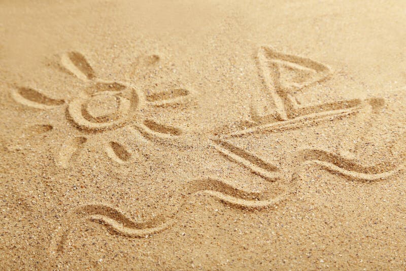 Beach sand stock image. Image of beach, idea, rest, season - 56205287