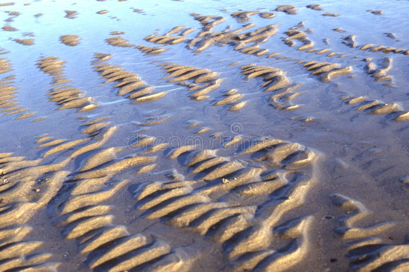 Beach sand ripples water stock image. Image of ripples - 4023269