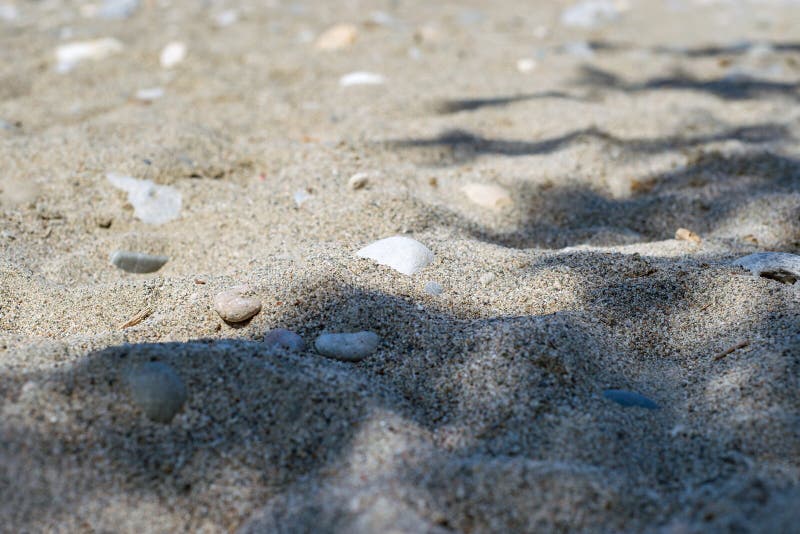 Beach sand stone shadow stock photo. Image of detail - 136460106