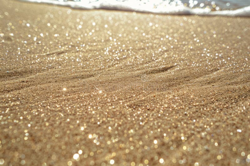 Beach Sand Texture Sparkling Under the Sunlight. Generative AI Stock ...