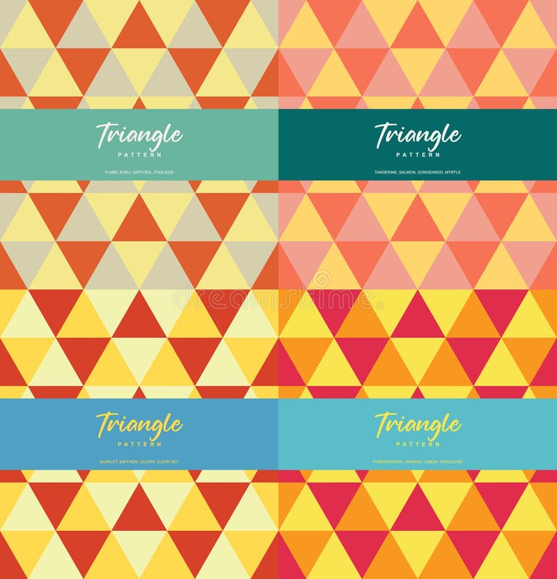 Beach Sand Triangle Patterns - Four Design Collection Stock Vector ...