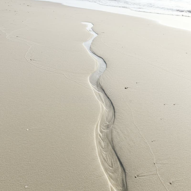 Beach Sand with Water Stream Texture Stock Illustration - Illustration ...