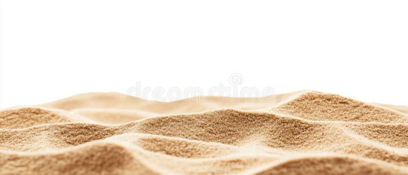 Beach Sand on White Background. Generative Ai Stock Illustration ...