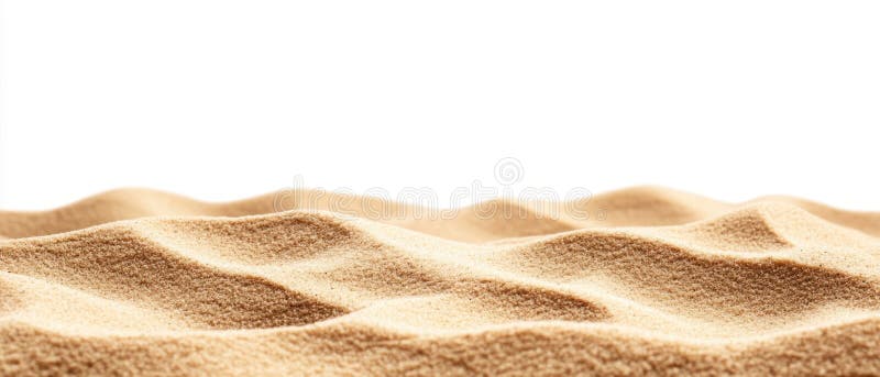 Beach Sand on White Background. Generative Ai Stock Illustration ...