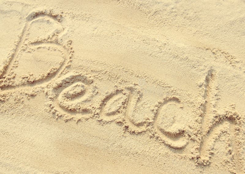 Sand Writing stock photo. Image of coastline, writing, pebble - 626384