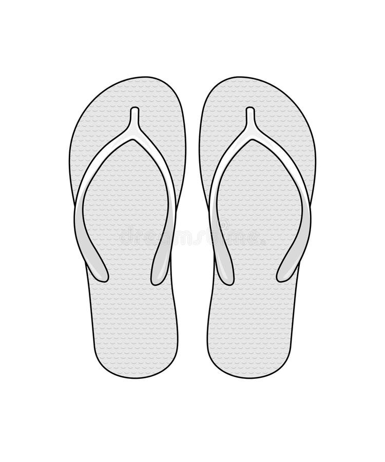 Beach Sandals ( Flip Flops ) Template Illustration Stock Vector ...