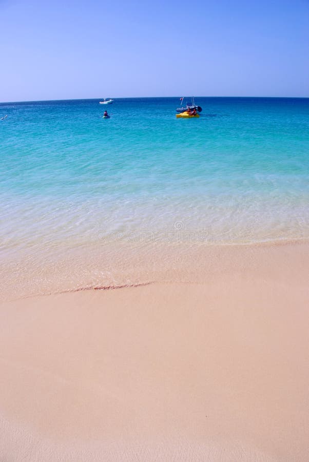 Beach at Santa Maria - Sal Island - Cape Verde Stock Photo - Image of ...