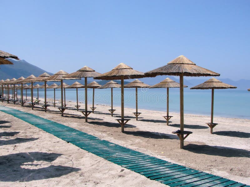 Beach scene stock image. Image of blue, luxury, sand - 12160083