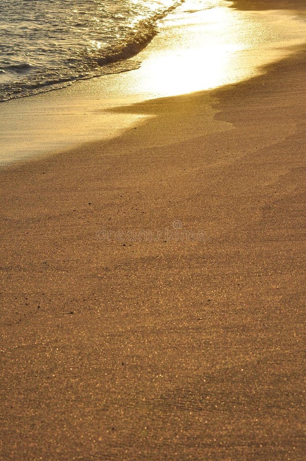 Beach Scene with Water and Waves Stock Photo - Image of sand, peace ...
