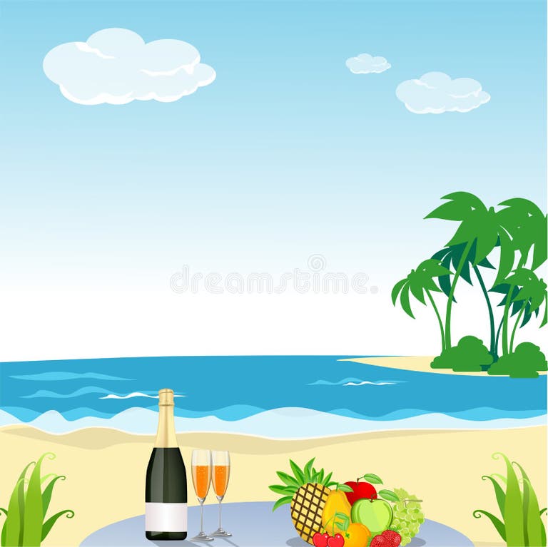 Transparent Beach Scene Stock Illustrations – 484 Transparent Beach ...