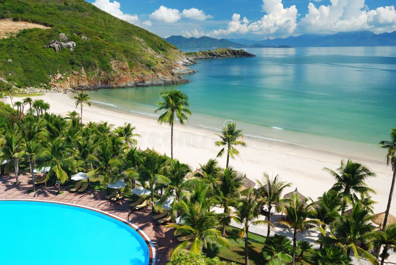 Beach Scene stock photo. Image of cloud, destinations - 4029076