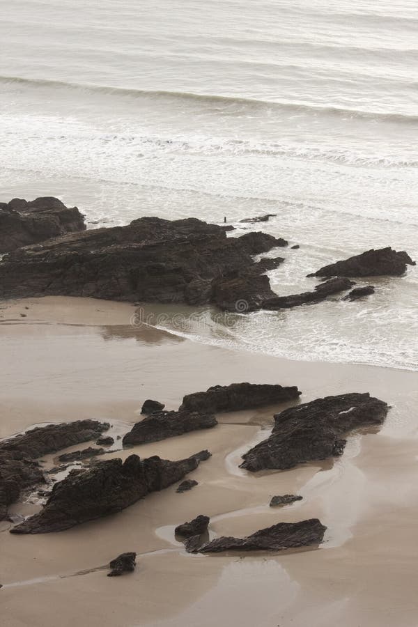 Beach scene stock image. Image of rocks, beach, landscape - 8250797