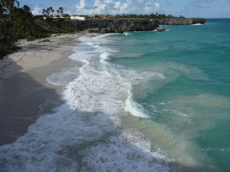 Beach Scene in Barbados, West Indies Stock Image - Image of america ...
