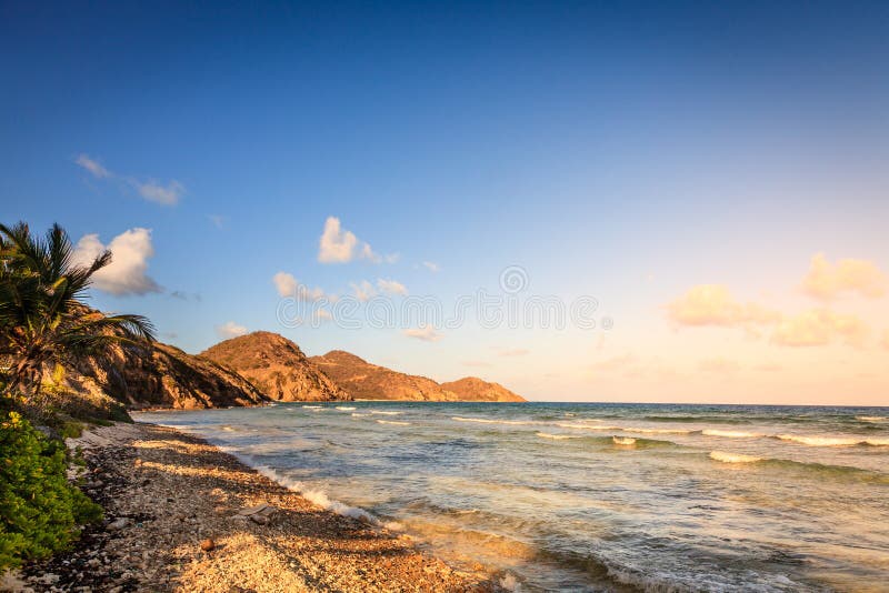 Beach Scene in British Virgin Islands Stock Photo - Image of clouds ...