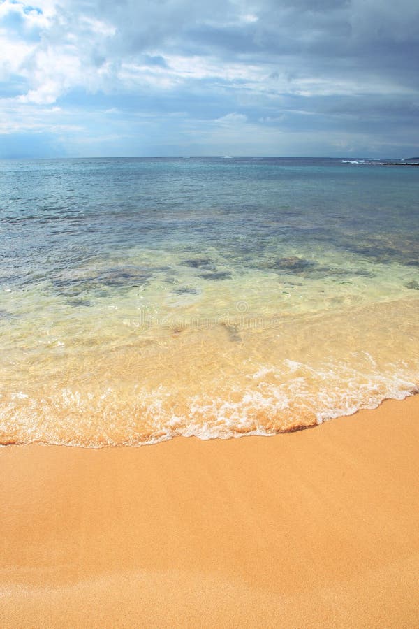 Beach Scene with Golden Sand and Copy Space Stock Image - Image of sand ...