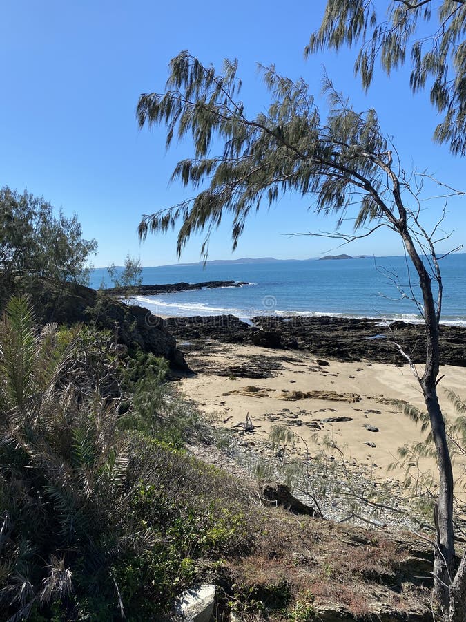 Beach Scene, 1770, Queensland, Australia Stock Photo - Image of ...