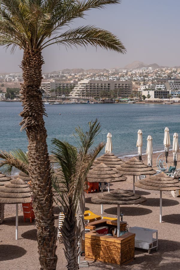 Beach Scene Shade Umbrellas Eilat Stock Photos - Free & Royalty-Free ...