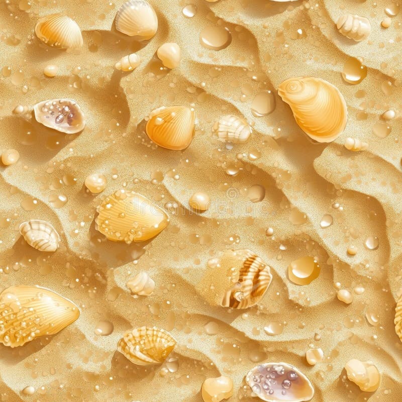 Beach Scene Shells Water Droplets Stock Photos - Free & Royalty-Free ...